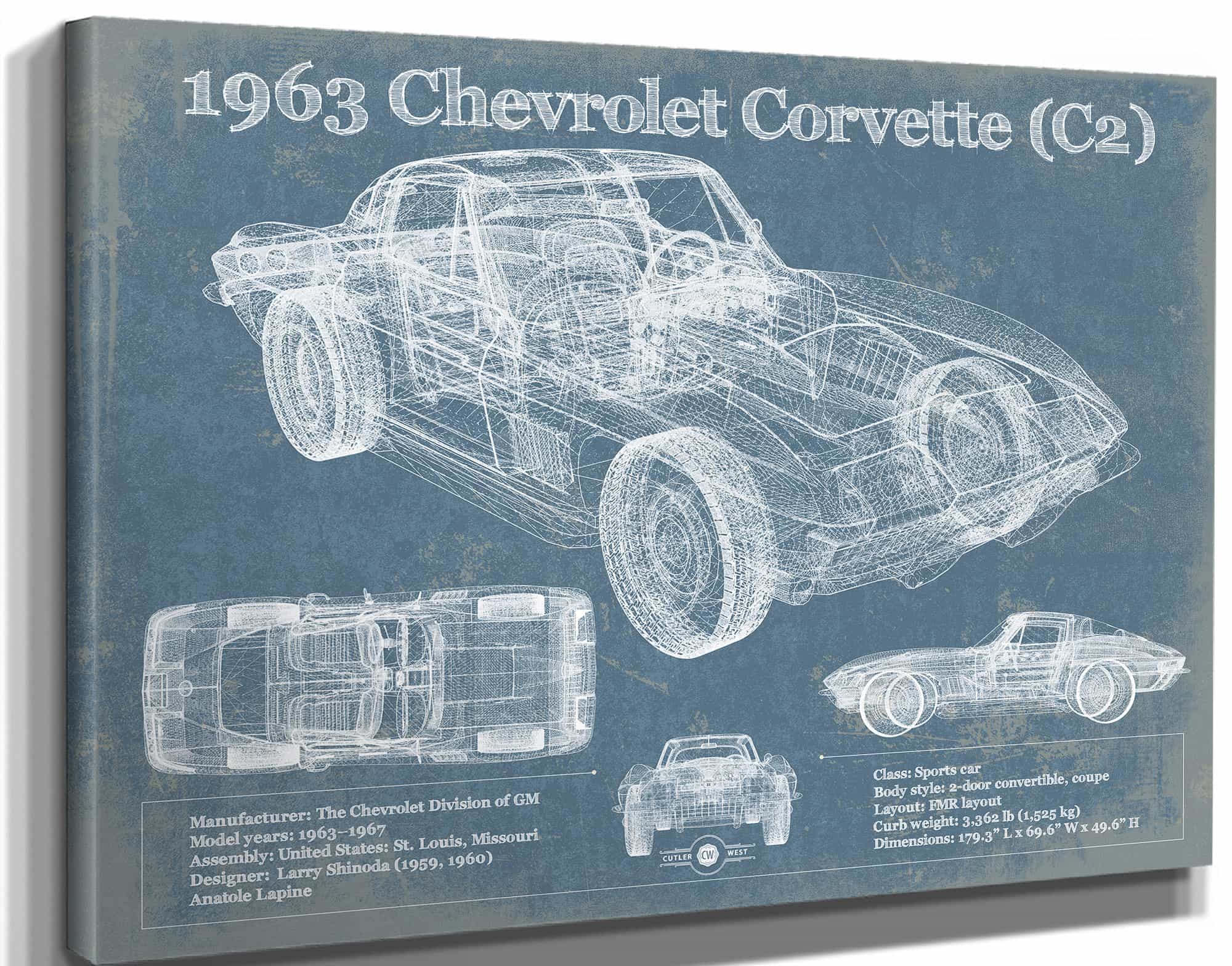 corvette c2 weight