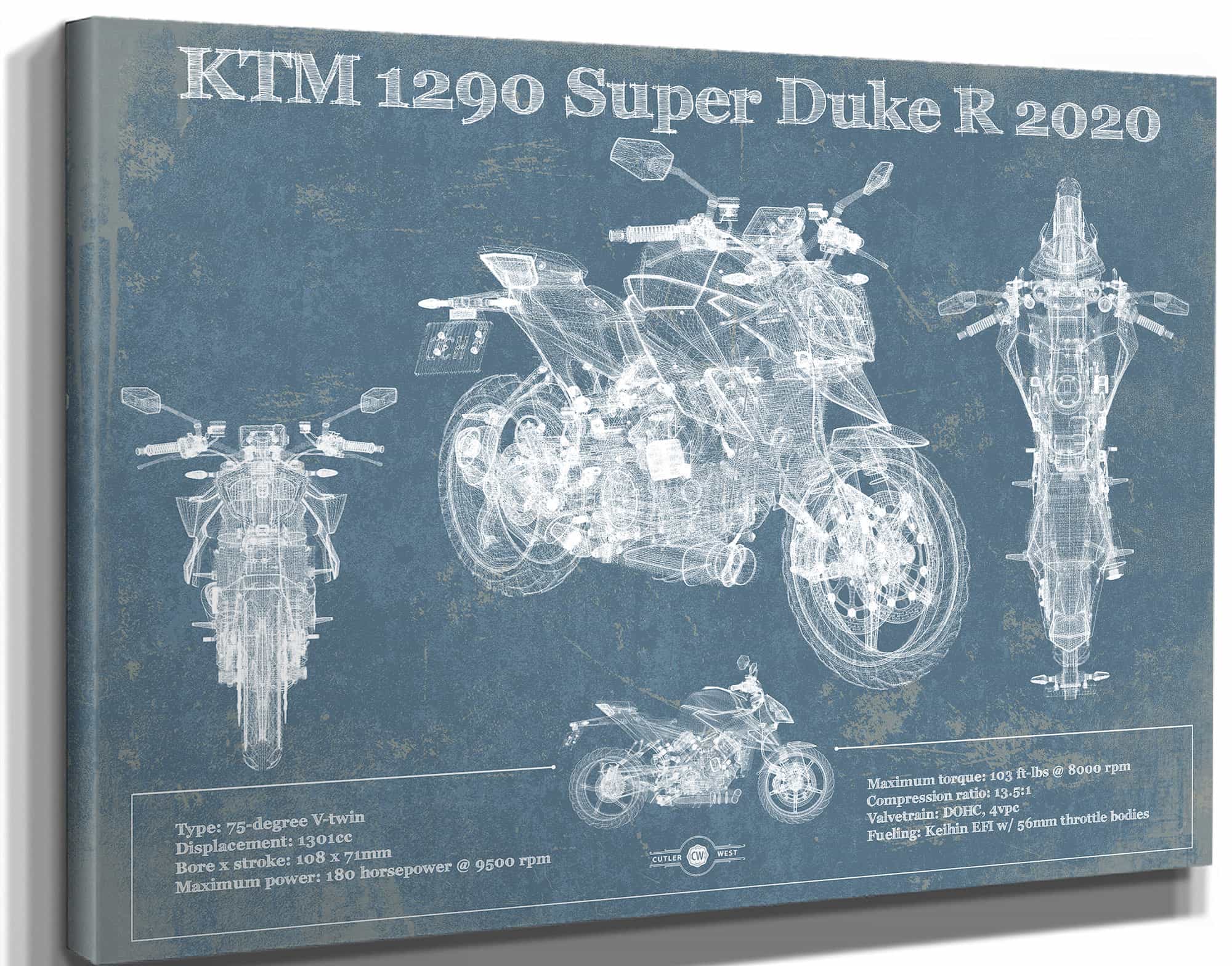 2020 KTM 1290 Super Duke R Motorcycle Patent Art by Cutler West