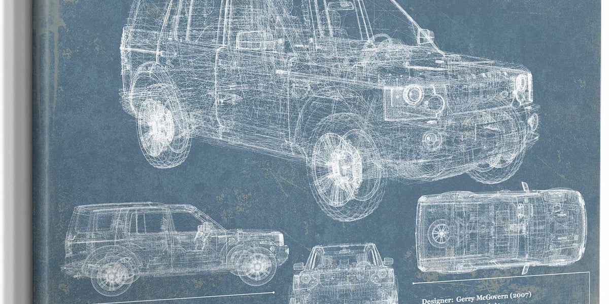 Land Rover Discovery 4 Blueprint Vintage Auto Patent Art by Cutler West