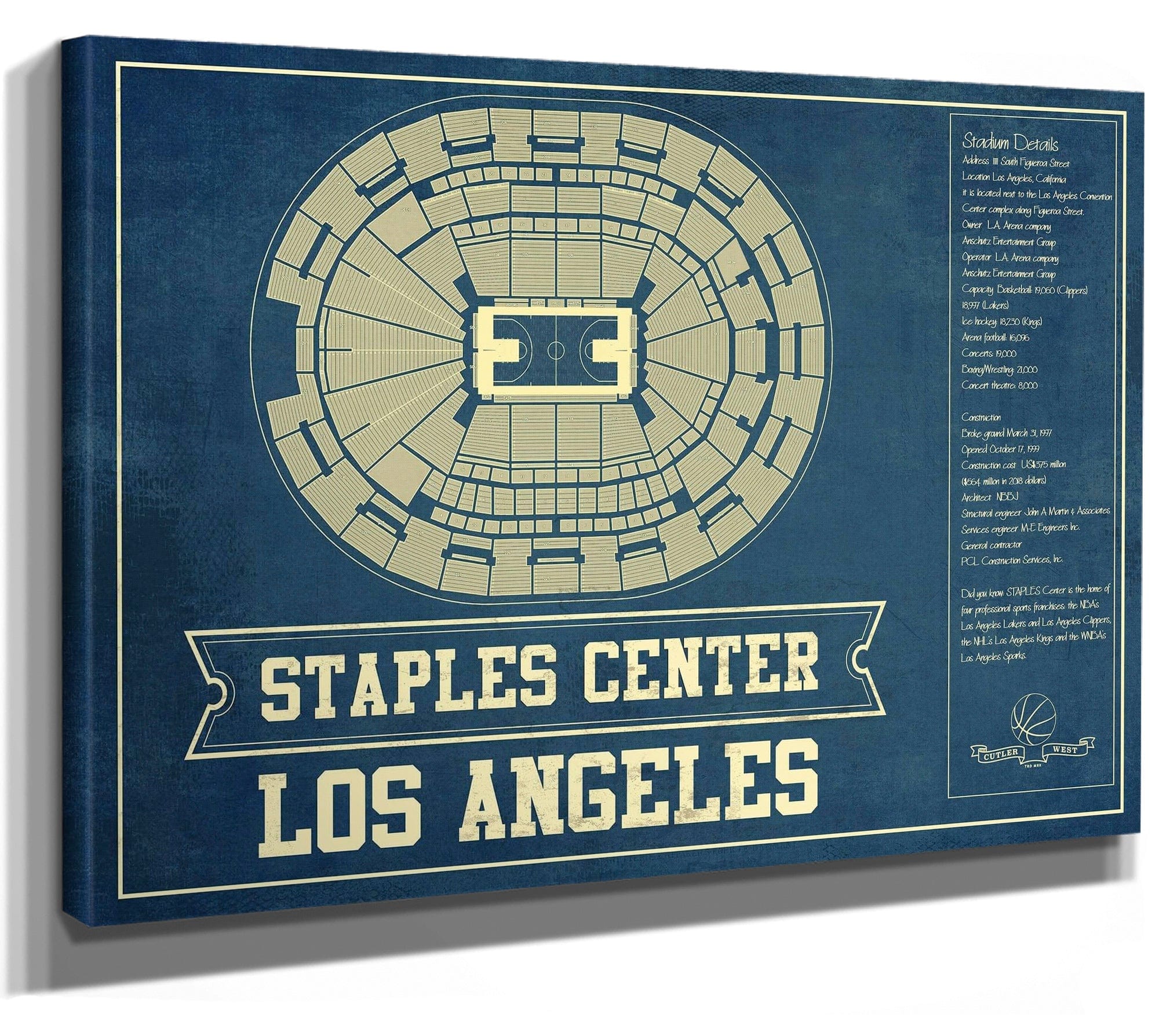 Los Angeles Kings - Staples Center (Cryptocom Arena) Vintage Hockey ...