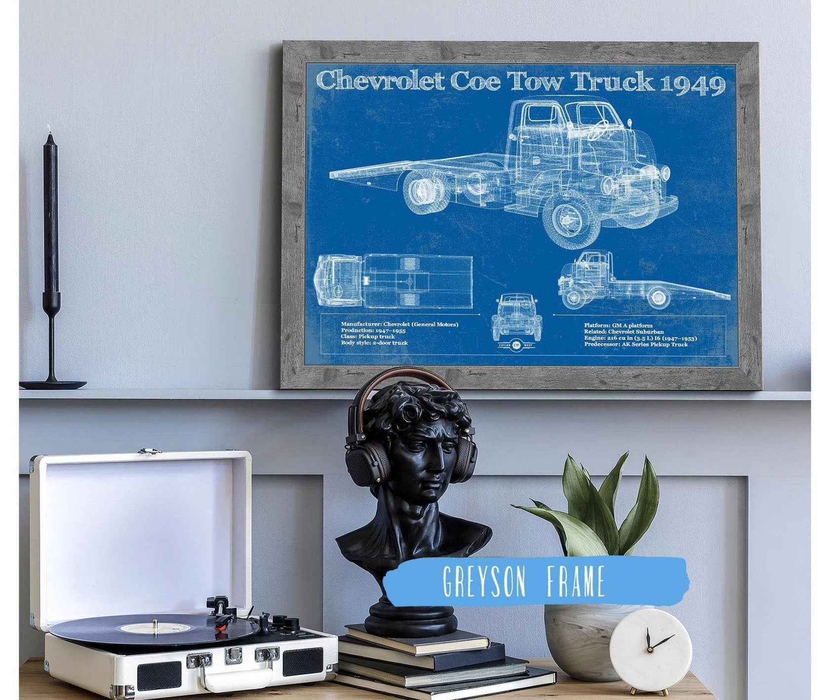 1949 Chevrolet 5100 Coe Tow Vintage Art by Cutler West