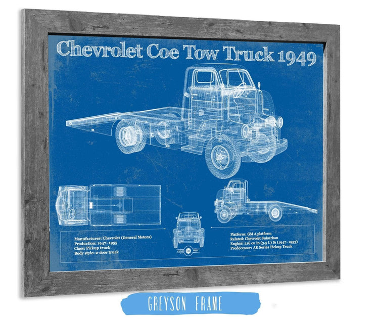 1949 Chevrolet 5100 Coe Tow Vintage Art by Cutler West