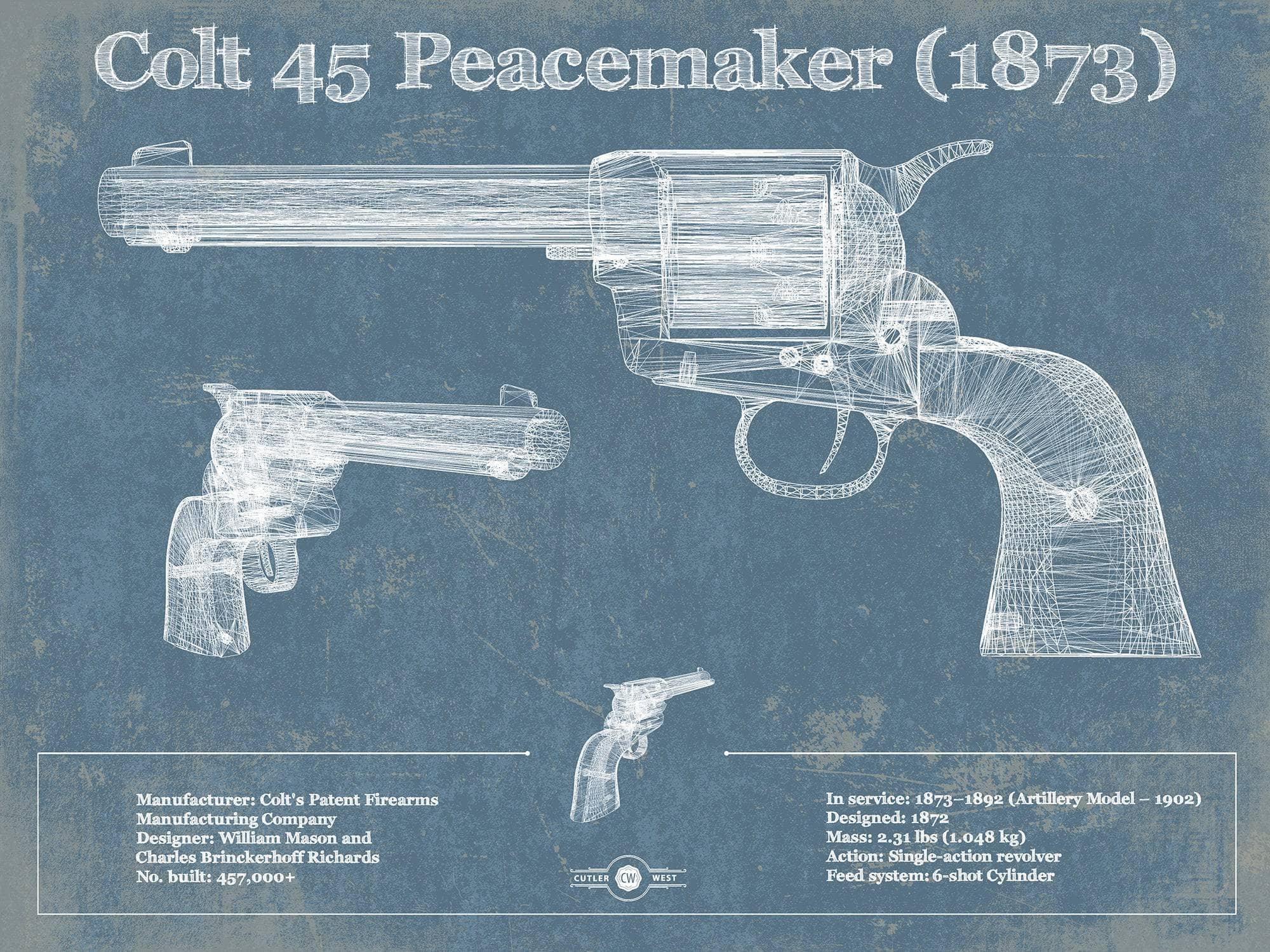 colt peacemaker technical drawing