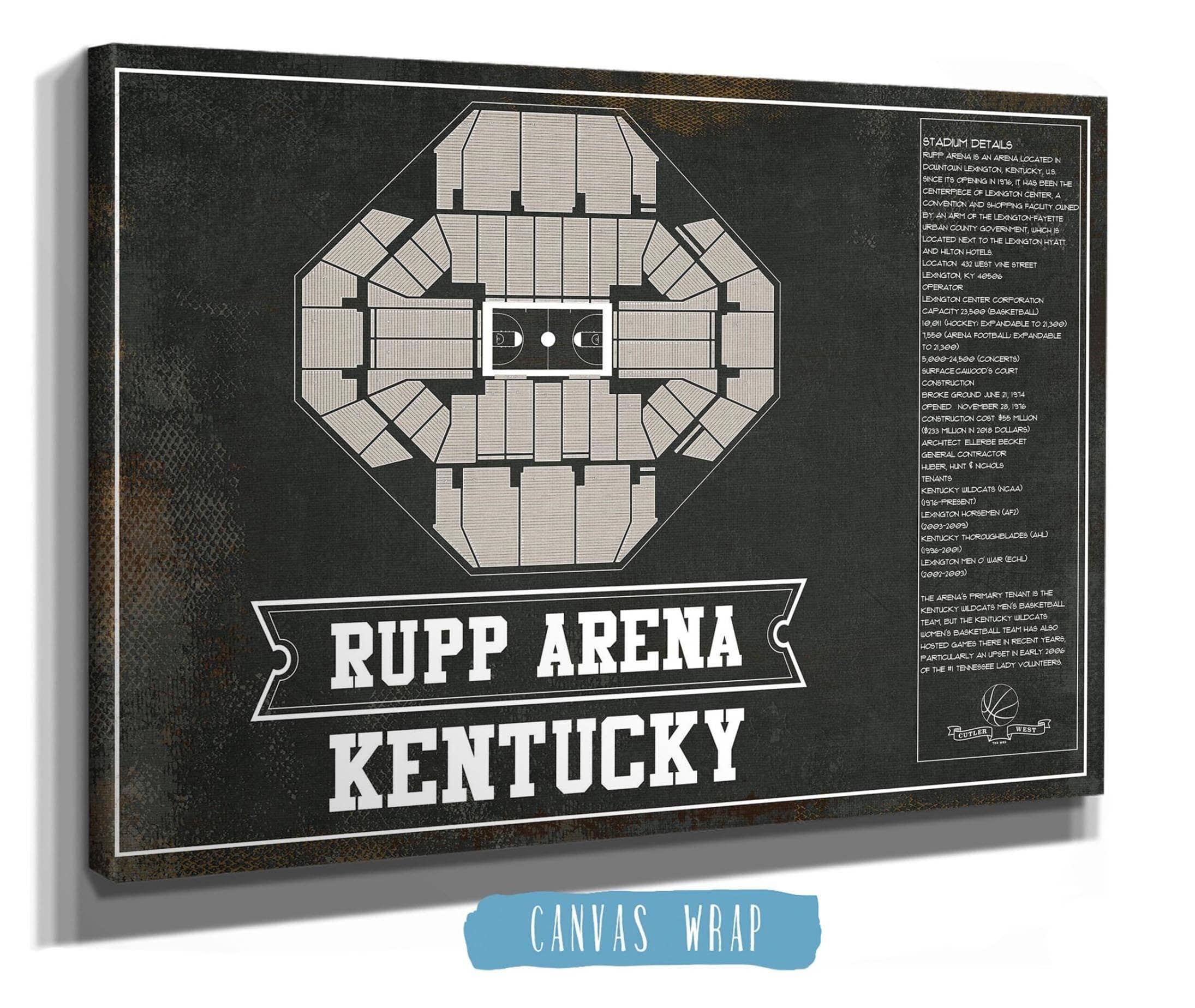 Kentucky Wildcats Rupp Arena Black And White by Cutler West