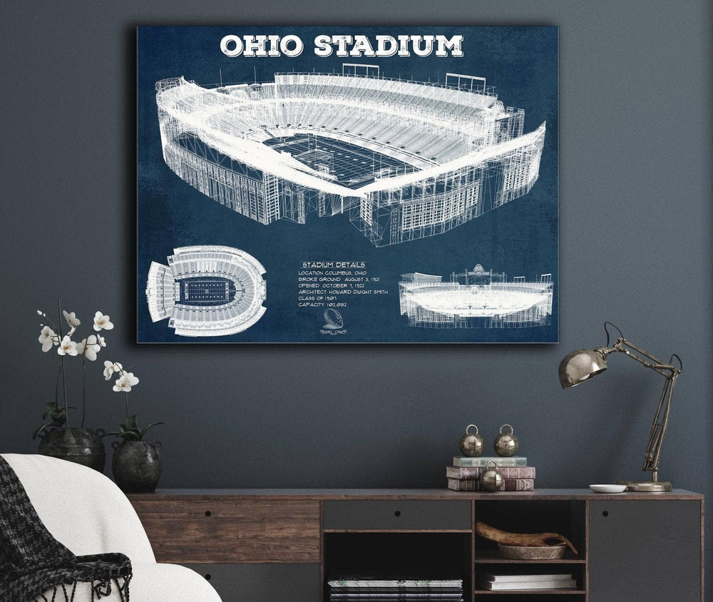 Ohio State Buckeyes Art - Ohio Stadium Vintage Stadium Art Art by ...
