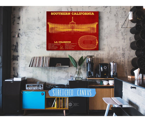 Vintage USC Trojans - LA Coliseum Art Art by Cutler West